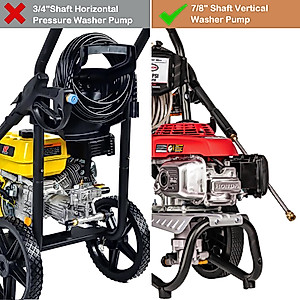 7/8" Shaft Vertical Pressure Washer Pump Max 3200 PSI @ 2.5 GPM & Replacement Washer Pump Compatible with HU80722 PS80944 GCV190 RY80930 and More Fit for Homelite, Ryobi, PowerStroke, Troy Bilt,etc.