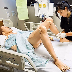 FOCCAR Patient Care Manikin Nursing Skills Training CPR Simulator 170Cm Life Size Full Body Human Anatomical Model for Medical Study