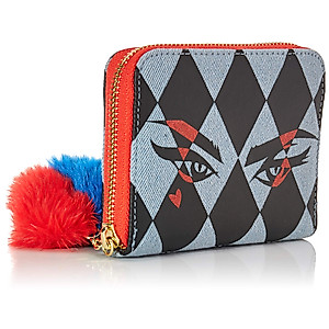 Loungefly x Birds of Prey Harley Quinn Eyes Zip-Around Wallet, Multi, Adults and children 14+