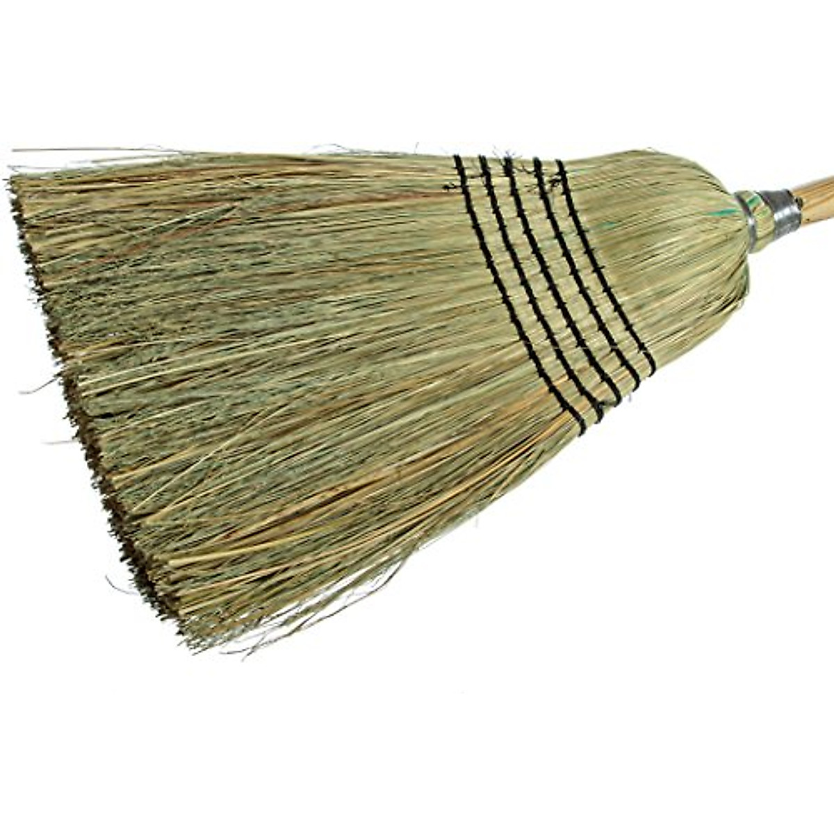 Carlisle FoodService Products 4135067 Commercial Corn Broom with Solid Wood Handle, 12" Wide (Case of 12)