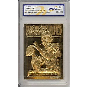 DAN Marino All TIME Passing Leader WCG GEM MT 10 Signature 23KT Gold Card!