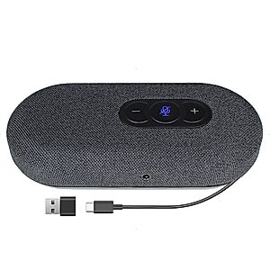 USB Speakerphone, Conference Computer Speaker with Microphone for Virtual Meetings, 360° Voice Pickup, Echo CancellationNoise Reduction, Plug and Play, Compatible with Zoom, Teams, Skype and more