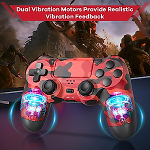 Hiyuky for PS4 Controller 2 Pack,Wireless Controller for PS4/Slim/Pro/PC with 3.5mm Audio Jack/Dual Vibration/6-Axis Motion Control/Touch Pad