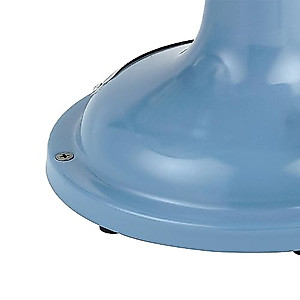 12 Inch Vintage Desk Fan, Desktop Oscillating Fan, Adjustable and Oscillating 3-speed Airflow, for Bedroom, Dining Room, Living Room, Den and Game Room, Small and Large Rooms, (Blue Linen Fabric)