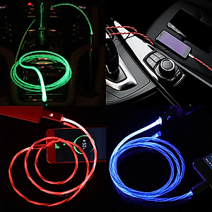 momen LED Charger Cable, 2 Pack 10FT Lightning Cable MFi Certified Data Sync Cord Compatible 13/12/11/XS Max/XS/XR/X/8/7/Plus/SE/iPad,iPhone Charger Cord Blue & Green