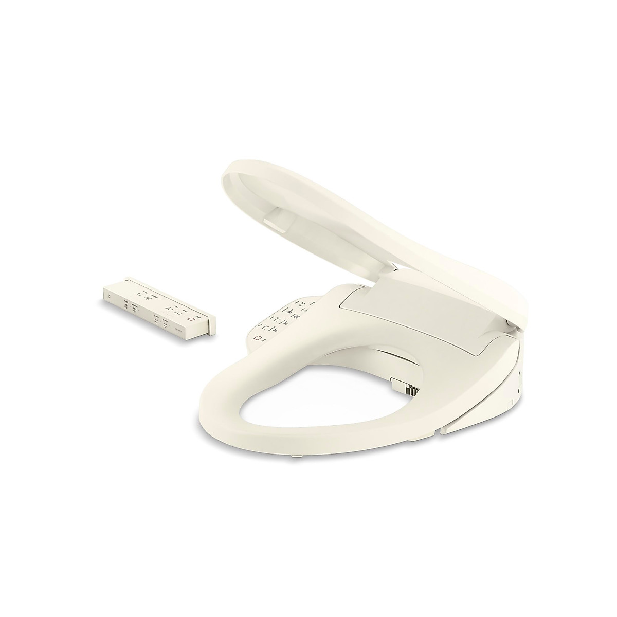 KOHLER 28229-96 K-28229-96 PureWash E725 Elongated Bidet Toilet Seat with Remote Control, Biscuit