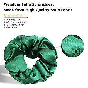 60 Pack Hair Scrunchies, BeeVines Satin Silk Scrunchies for Hair, Silky Curly Hair Accessories for Women, Hair Ties Ropes for Teens, Scrunchies Pack Girl’s Birthday Gift Thanksgiving Christmas Gift