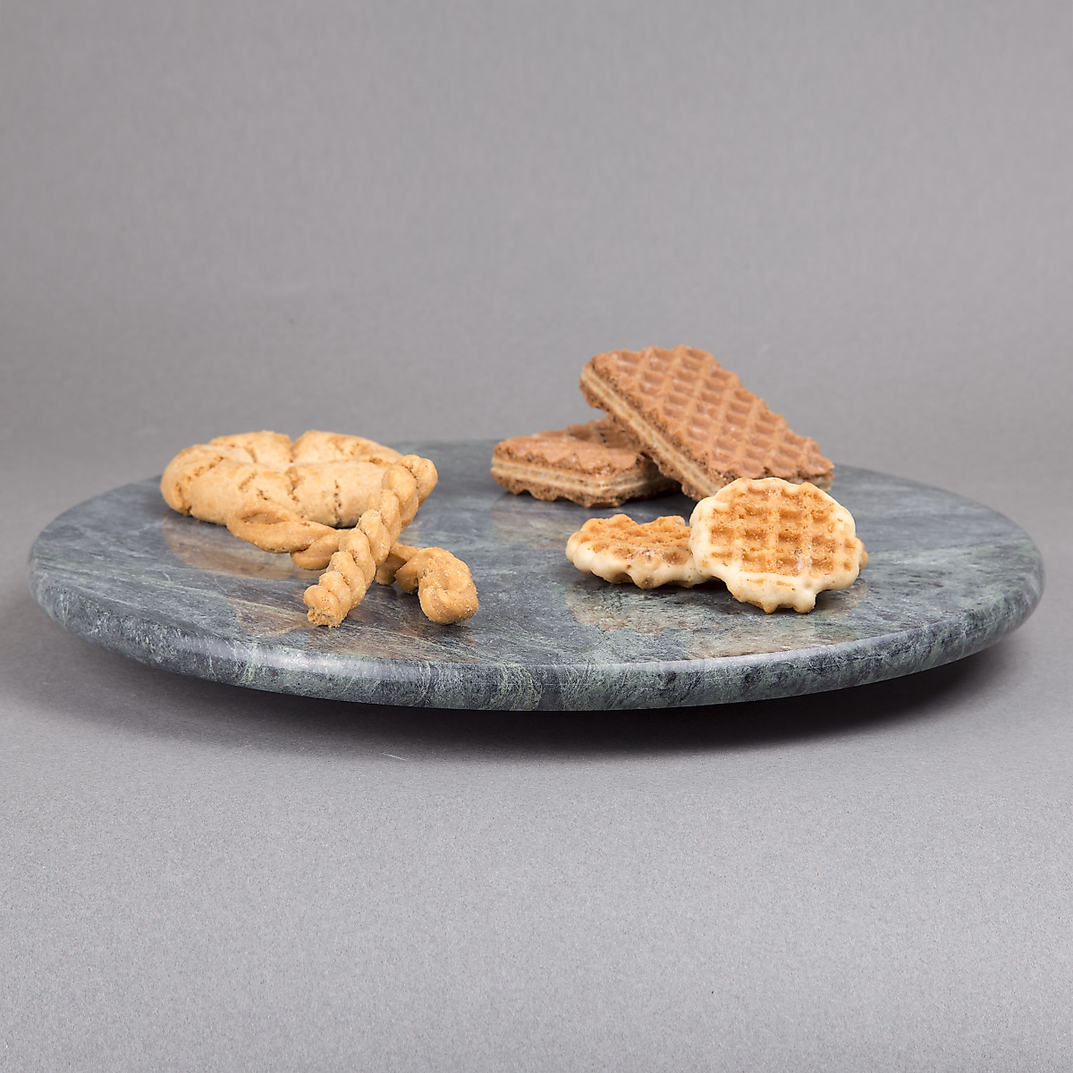 Creative Home Natural Green Marble Lazy Susan, 12" Diameter