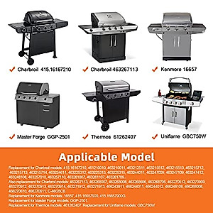 GGC 18 1/4 Inch Grid Grate Replacement for Charbroil, Coleman, Kenmore, Master Forge, Thermos, Uniflame, Master Forge and Others, 2 PCS Porcelain Coated Cast Iron Cooking Grid (18 1/4 x 13 1/8)