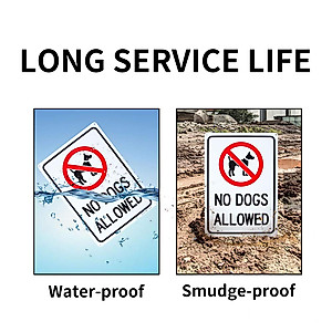 No Dogs Allowed Sign, 10"x 14" .04" Aluminum Sign Rust Free Aluminum-UV Protected and Weatherproof