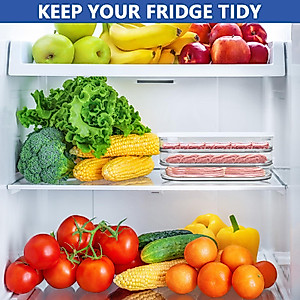 Deli Meat Container For Fridge - Refrigerator Organizers And Storage For Meat, 3pcs Storage Boxes With Lid For Salami, Deli Meat, Cold Cuts, Lunch Meat, Turkey, Bologna