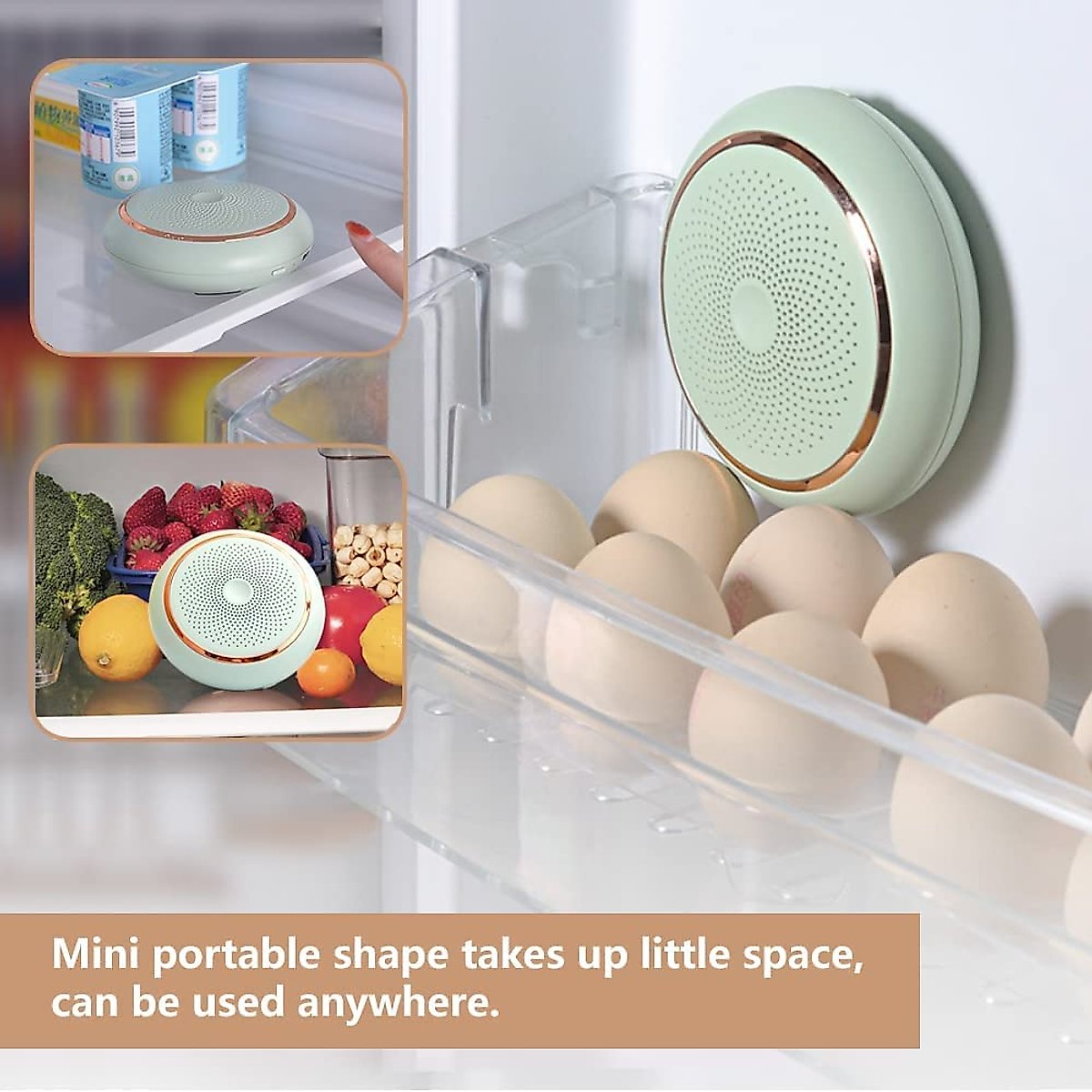 LOMNH Refrigerator Deodorizer, Ozone Odor Remove, Portable Mini Refrigerator deodorizer effectively remove odor in the refrigerator