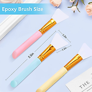 Silicon Epoxy Brushes Set for Making Epoxy Glitter Tumblers, Reusable Flexible Epoxy Application Sticks for Spreading an Even Coat of Epoxy Resin on Tumblers and Cups (Pack of 4)