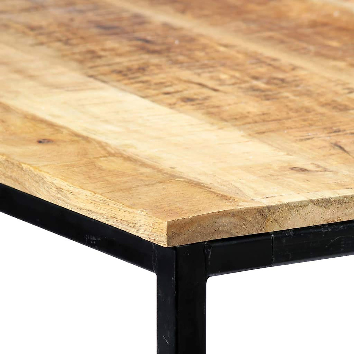 AJSEOYBS Large Dining Table,Industrial Rustic Kitchen Dining Room Table, Dinner Table for Kitchen, Living Room,Dining Table 55.1"x27.6"x29.5" Solid Rough Mango Wood