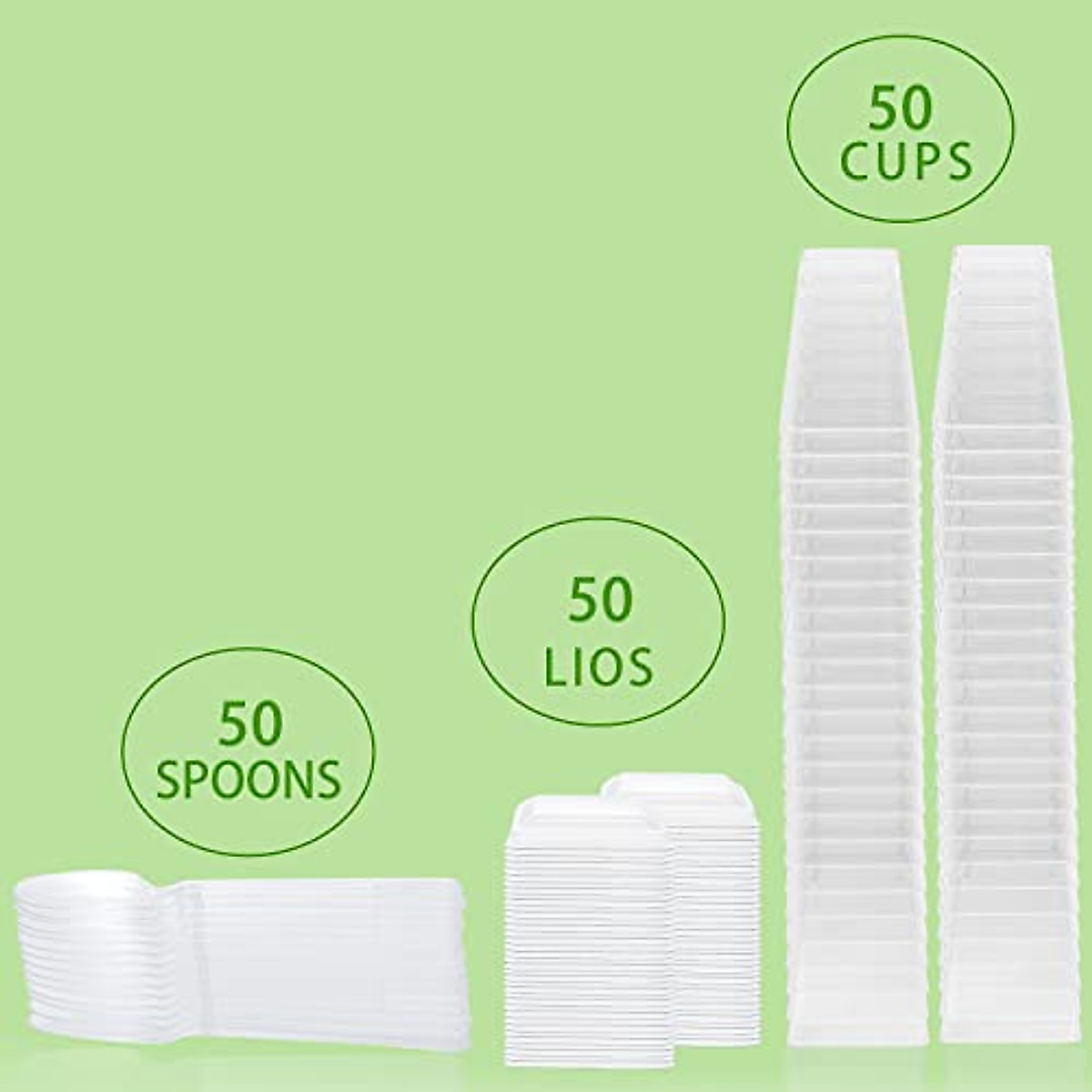 50Pack 5oz Square Dessert Cups with Lids and Spoons, Parfait Cups Clear Dessert Shooter Cups Appetizer Cups for Party with Pudding Fruit Ice Cream Cups