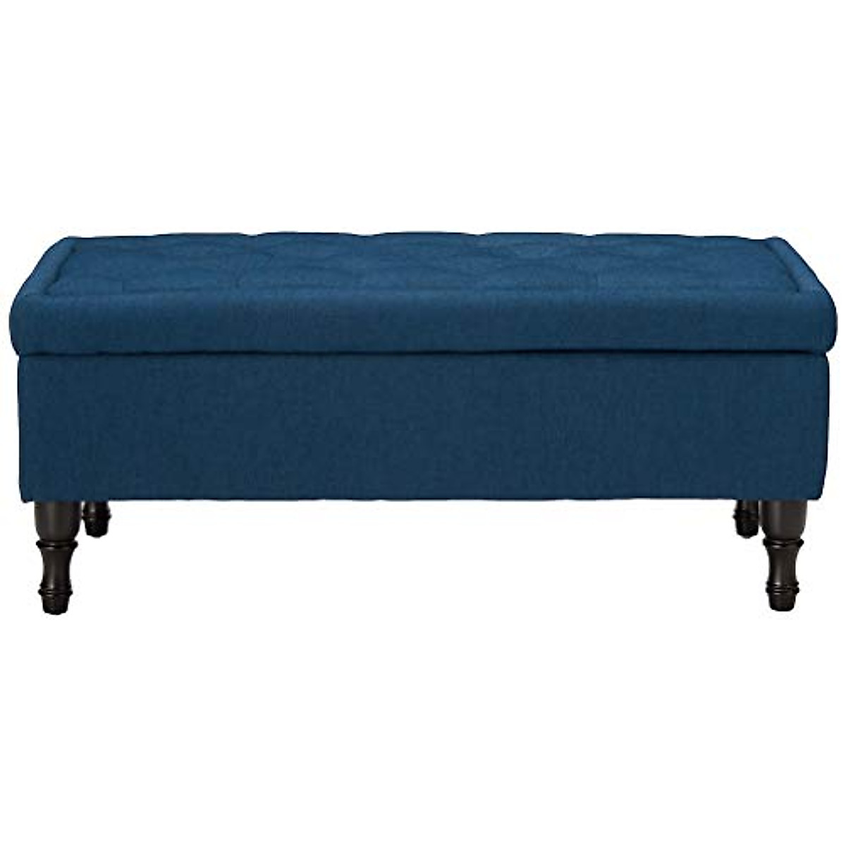 Christopher Knight Home Chantelle Fabric Storage Ottoman, Navy Blue