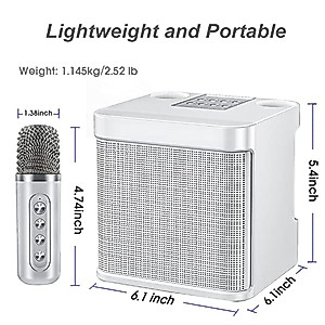 Karaoke Machine for Adults and Kids, Portable Bluetooth Karaoke Speaker for TV, with 2 Wireless Microphones PA Speaker System for Indoor Outdoor Party, Family Party Singing