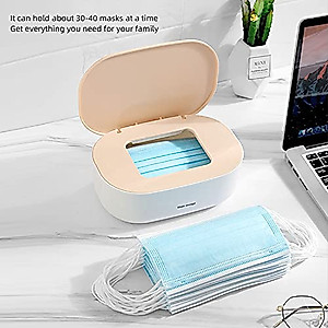AnyCar Wipes Holder, Household Large Capacity Sealing Tissue Storage Holder, Wall Mount Wipes Mask Storage Box, Desktop Wall Storage Box with Lid (Pink)