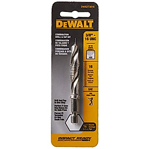 DEWALT Drill Tap, UNC, 3/8-Inch (DWADT3816)