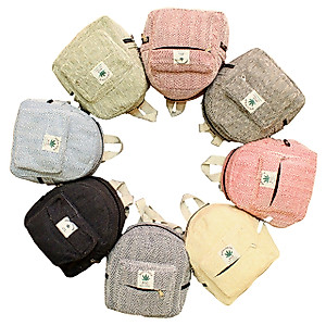 Eco Friendly Mini Backpack For Girls Handmade Hemp Backpack For Women organic Beautiful Small Backpack for girl