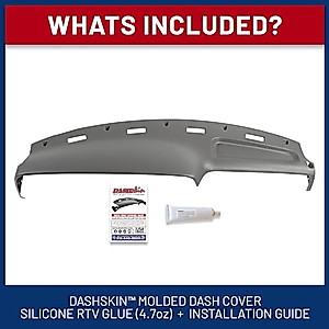 DashSkin USA (NOT Made in China!) Molded Dash Cover Compatible with 94-97 Dodge Ram 1500/2500/3500 in Medium Quartz - Easy Cracked Dashboard Fix - Made in America