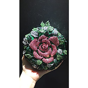 Custom Women bling diamond party skull handbag hand rhinestone Pumpkin ice cream clutch Butterfly owl Swan purse evening bags Flower Basket