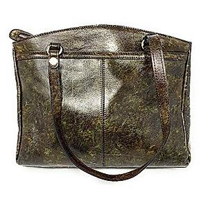 PATRICIA NASH WOMEN'S TOOLED TURQUOISE COLLECTION POPPY LEATHER TOTE HANDBAG PURSE