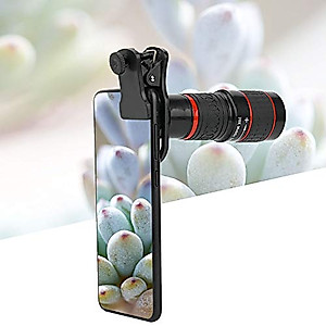 LIZEALUCKY Phone Camera Lens, 20X Long Focus Zoom Telephoto Lens with Phone Clip for Smart Phone Tablet PC Mobile Phone Lens Accessories