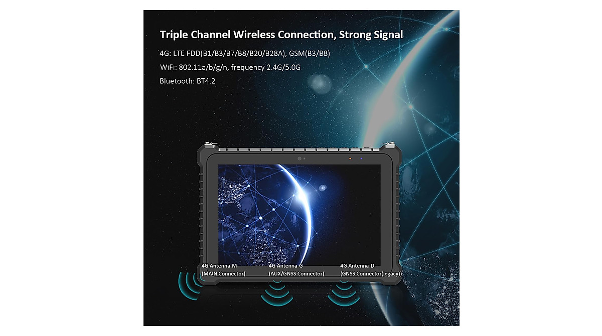 SunKol Rugged Waterproof 10.1" Tablet with Windows 11 Pro