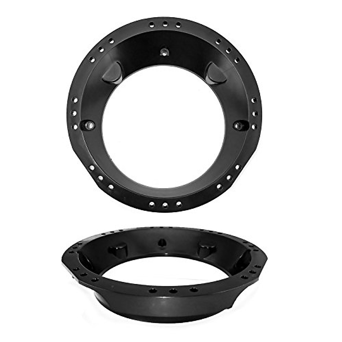 98-13 Harley Speaker Bundle: 2X of Kicker 6.5" Inch 240 Watts 2-Way DS-Series Black Car Stereo Coaxial Speakers + Speaker Mounting Rings for Motorcycles + Enrock 50 Ft 16G Speaker Wire