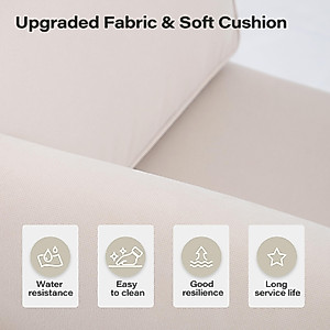 LAUSAINT HOME Outdoor Patio Furniture Set, 10-Piece Wicker Outdoor Conversation Set PE Rattan Sectional Sofa with Washable Cushions and Tempered Glass Table for Garden (Beige)