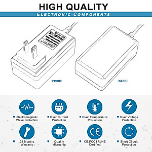 PwrON 12V AC Adapter Compatible with Sony BDP-BX BDP-S Series Blu-ray Disc DVD Player BDP-BX120 BDP-BX520 BDP-BX350 BDP-BX670 BDP-S1200 BDP-S1700 BDP-S3700 BDP-S3200 BDP-S6700, PN: AC-M1208UC