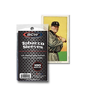 BCW Tobacco Card Sleeves | Acid-Free, Archival Quality Clear Polypropylene | 100 Sleeves per Pack | Fits Tobacco Topload Card Holder | Protect, Store, and Display Collectible Trading Cards