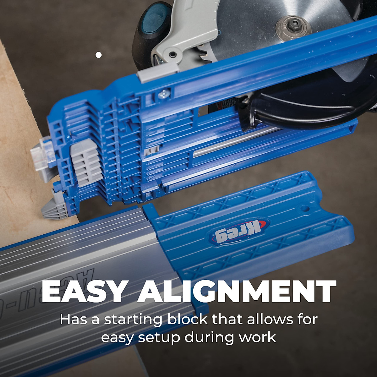 Kreg KMA3700 Accu-Cut XL - Track Saw Guide - With Universal Sled - Make Cross-, Rip- & Angled-Cuts Easily - Straight Cut Guide Track System - Circular Saw Track Guide
