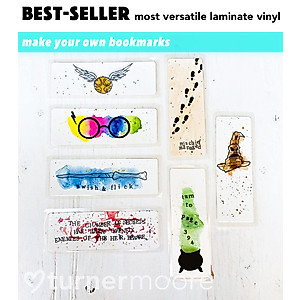 Matte Clear Vinyl Laminate for Stickers 12" x 15FT Matte Clear Laminate Roll Self-Adhesive for Cricut, Laminate Stickers Waterproof, Cricut, Stencils by Turner Moore Edition (Matte Sticker Laminate)