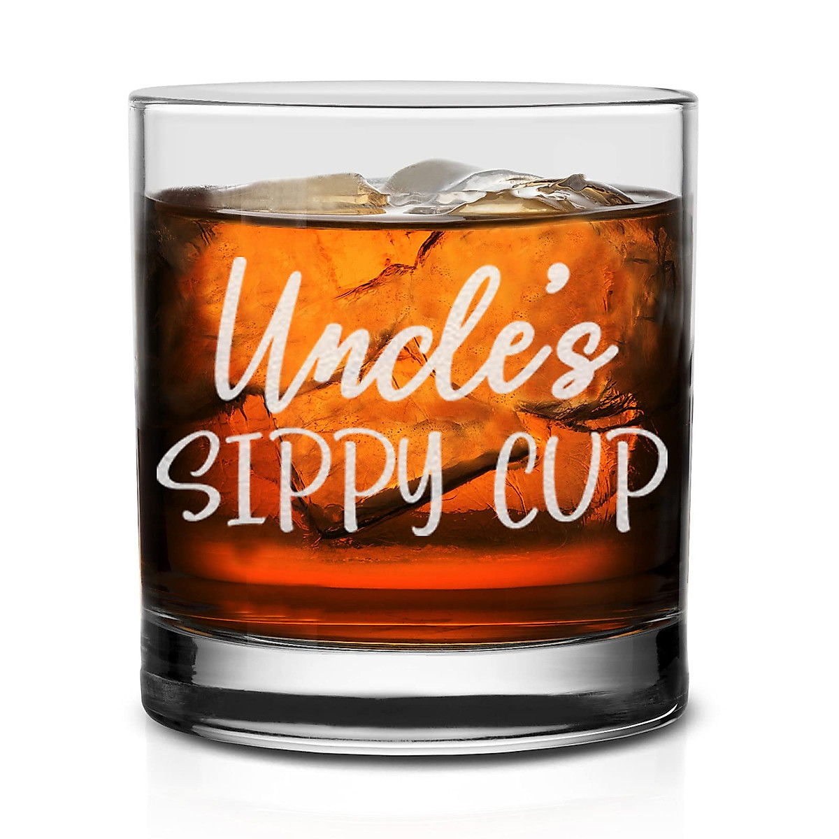 NeeNoNex Uncle's Sippy Cup Whiskey Glass - Funny Birthday Gift for Uncle