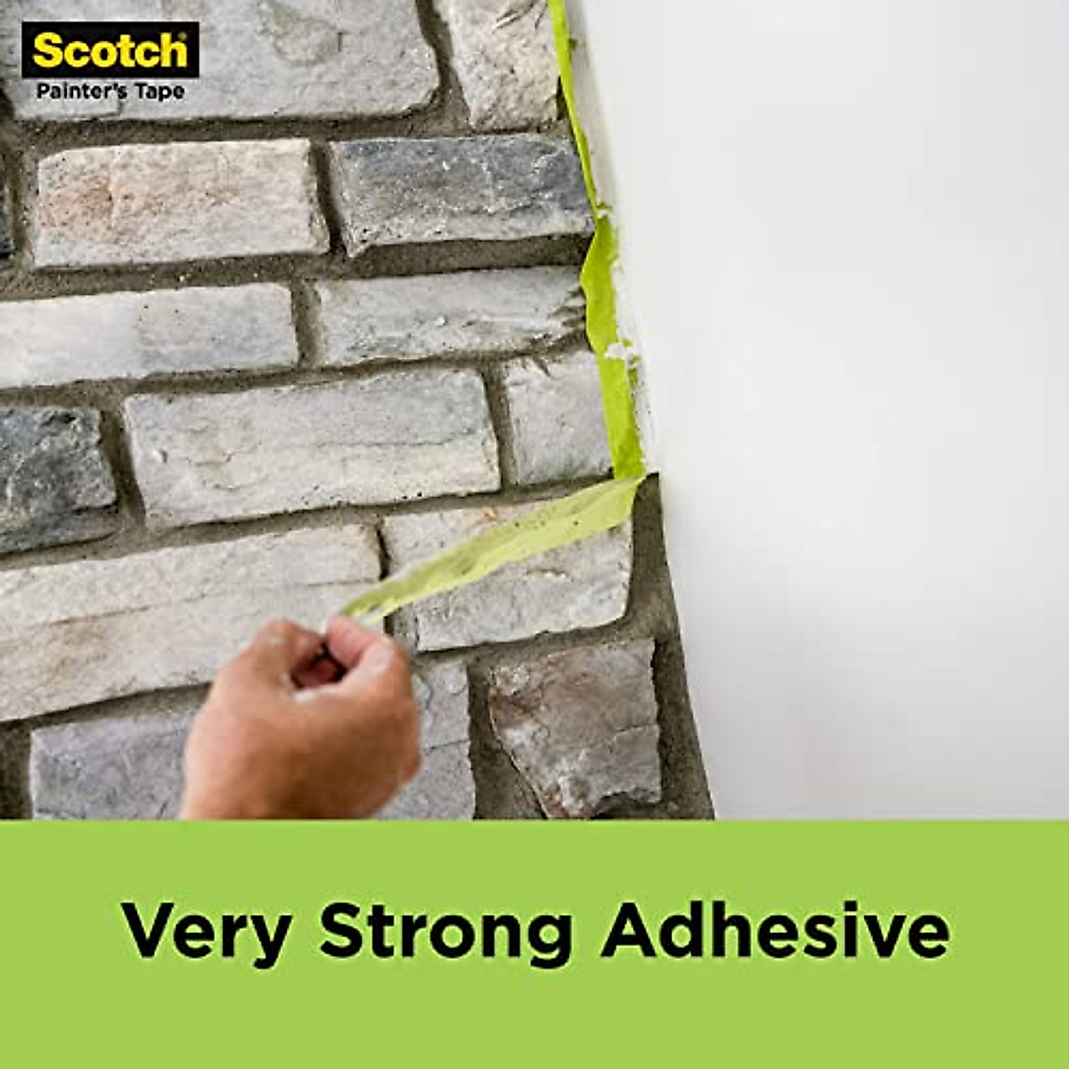 Scotch Painter's Tape 2060-48MP ScotchBlue Rough Surface Painters Tape, 1.88" Width, Green