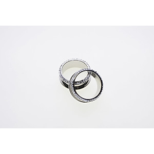 A Pair of 25mm 1 Inch Surgical Steel Screw Fit Plain Flesh Tunnel Ear Plugs Choose Your Design (Steel with Rounded Edges and Clear Gem) AP704