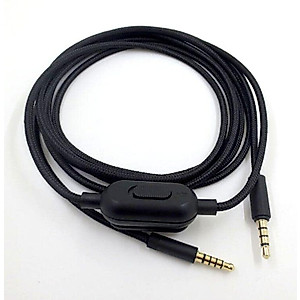 AFYMY Headphone Cable/Volume Control Cord w/Mute Function for Logitech G233 G433 GPRO GPRO X/HyperX Cloud Alpha/Cloud Mix/PS4/Xbox ONE/Nintendo Switch