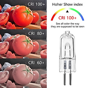 LedWekei G5.3 Halogen Bulbs,120v 100w Bulb Mini Spotlight Bulbs 2 Pin Clear Capsule Lamp Bulb,Dimmable 2700K Warm White Light Bulbs (12 Pack)