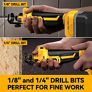 Cordless Drywall Cut-Out Tool for Dewalt 20V Battery, 3 Speed Adjustable Brushless Rotary Saw with Up to 30000 RPM, Compact Spiral Saw Kit for Cutting Wood Drywall,Sheetrock,Wood, (Bare Tool Only)