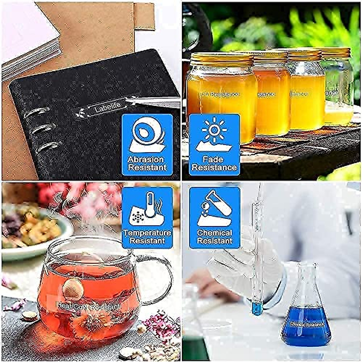 Labelife Compatible with Label Tape Replacement for Brother P Touch TZe-131 Black on Clear Label Tape Laminated Bundle with TZe-135 White on Clear Label Tapes Laminated, 12mm 0.47" x 26.2', (10-Pack)