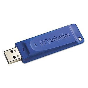 Verbatim 4GB USB 2.0 Flash Drive - Cap-Less & Universally Compatible - Blue, Model:97087