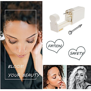 DIEWEISIMI Nose Piercing Kit, 2 Pack Disposable Self Nose Piercing Gun with 10 Pcs Nose Rings