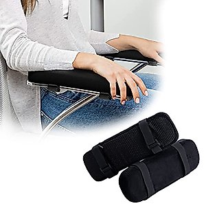 HiLeuYie Desk Chair Arm Pads - Ergonomic Memory Foam Office Chair Armrest Pads - Thick Chair Armrest Pads - Arm Rest Pillow - Gaming Chair Arm Pads - Elbow Support Cushion for Computer (Set of 2)