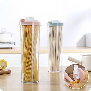YARNGI Kitchen Storage boxCreative Storage jar Sealed Storage Noodle Kitchen Hanging Noodle Storage Box Round Pasta Storage Bucket Pink