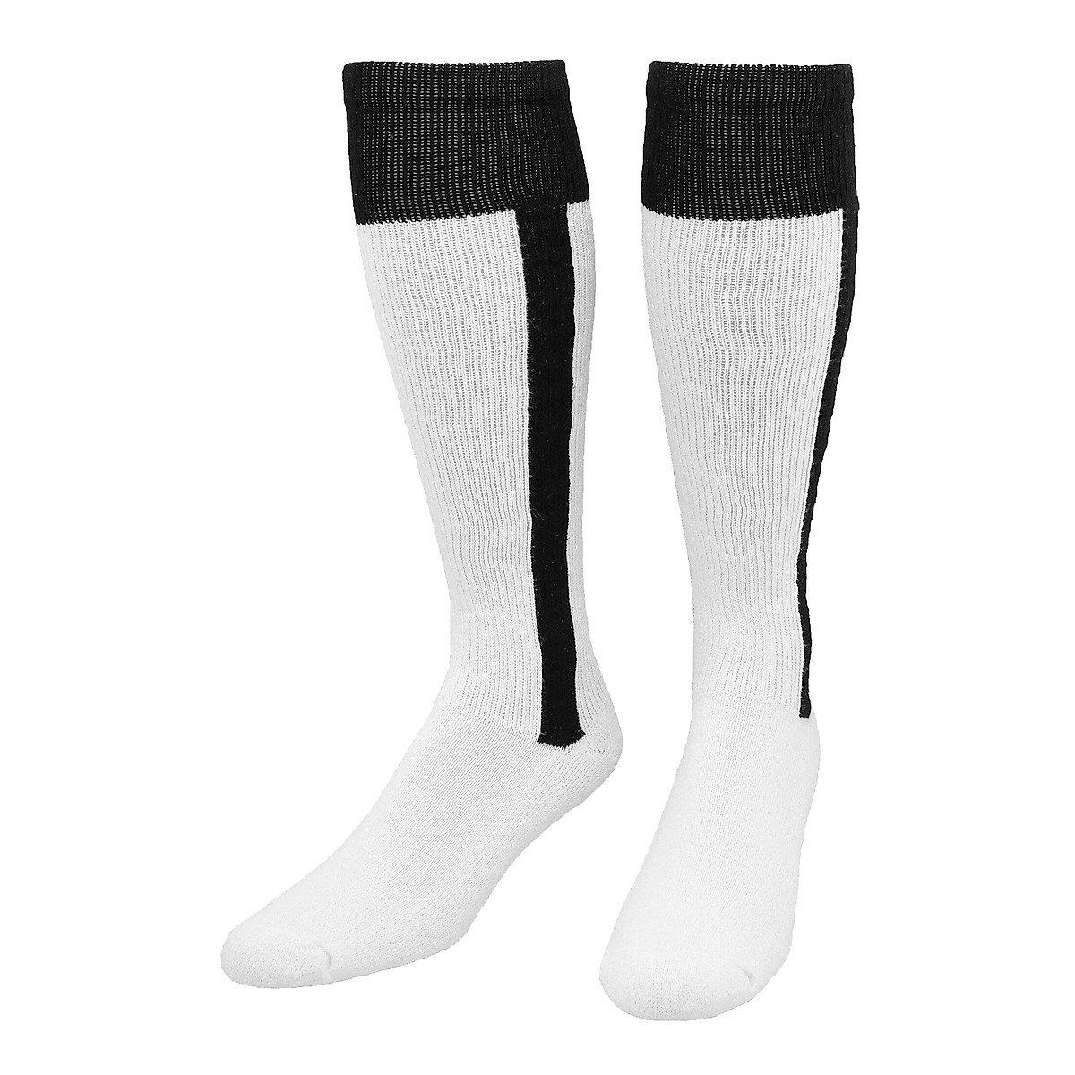 TCK 2-n-1 Premium Baseball Stirrup Socks (Black, Small)