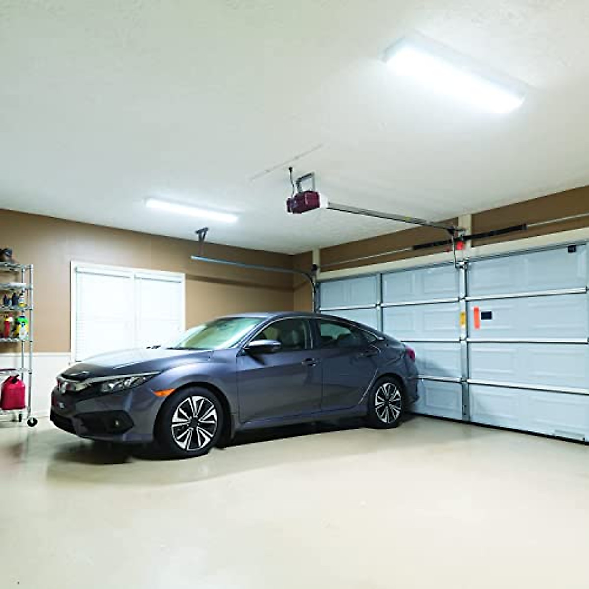 Lithonia Lighting FMLWL 24 840 Low-Profile LED Flush Mount Ceiling Light, Wraparound Lighting Fixture for Kitchen, Laundry Room, Garage, and More, 2-Foot, 4000K Cool White