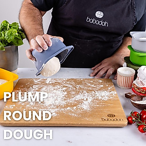 Babadoh Pizza Dough Proofing Silicone Containers with Lids | Pizza Making Accessories | Set of 6 | Multi Blue (2 Dough, 2 Smoke, 2 Steel) | Original Size (make 12" Pizzas)