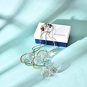 Crystals Ball Prisms Suncatcher Tree of Life Hanging Ornament Rainbow Maker for Home,Garden Decor